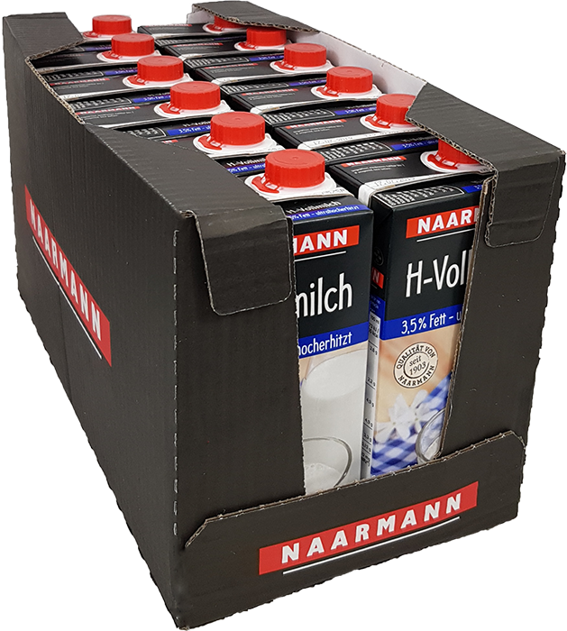 H-Milch Naarmann ultrahocherhitzt 3,5% Fett (12 x 1l) | Viel-Durst
