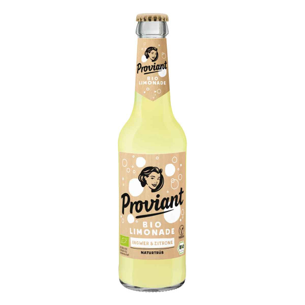 Proviant Limonade Ingwer & Zitrone Naturtrüb Bio (24 x 0,33l) | Viel-Durst